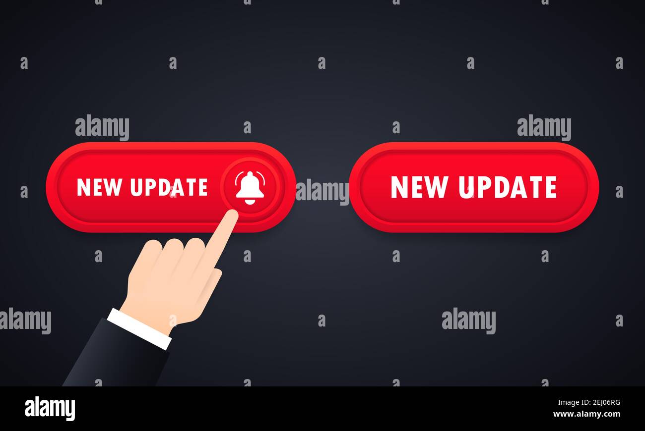 New update 3D button with hand clicking. Hand push the button New ...