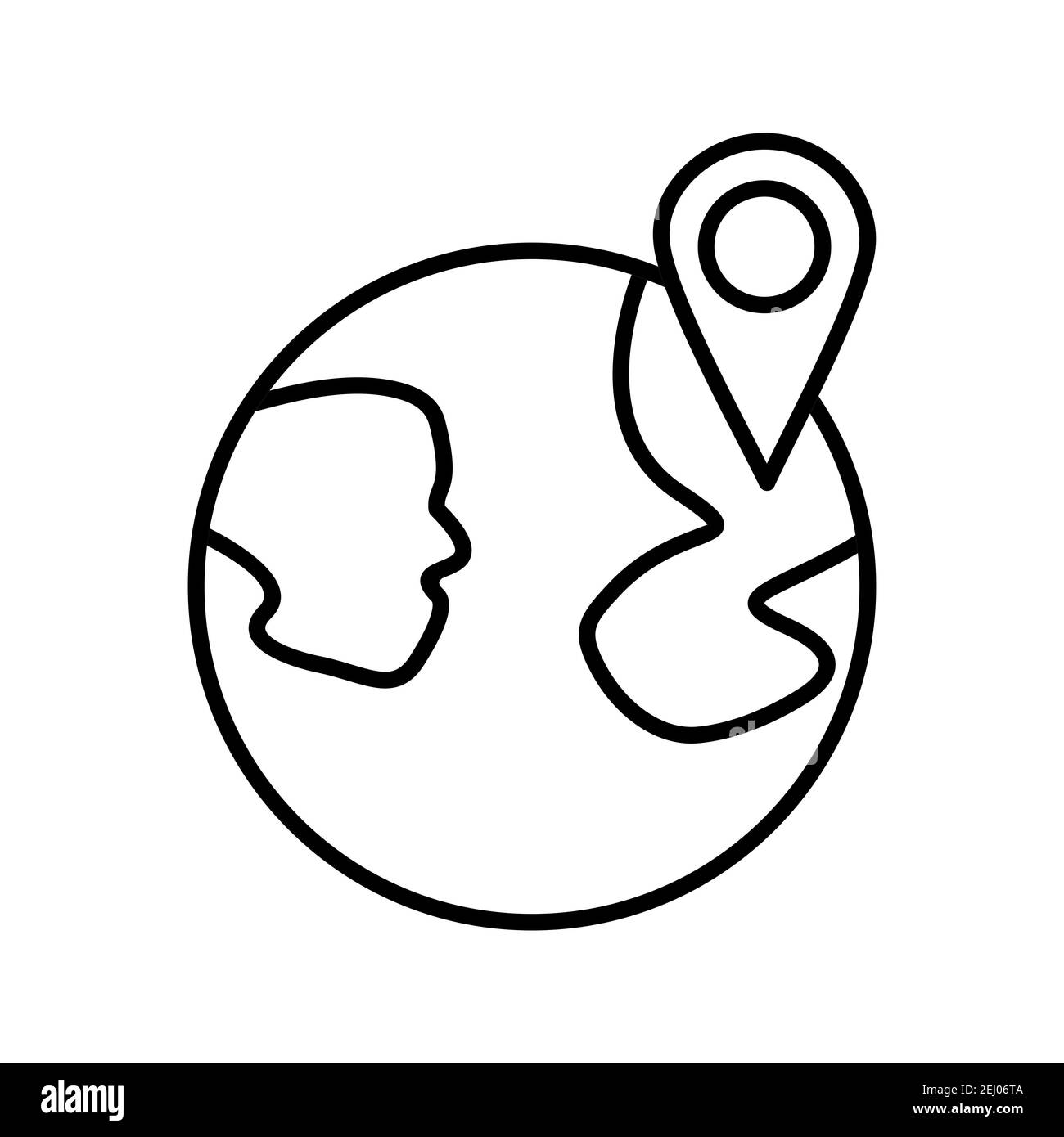 Map pinpoint line icon on Cut Out Stock Images & Pictures - Alamy