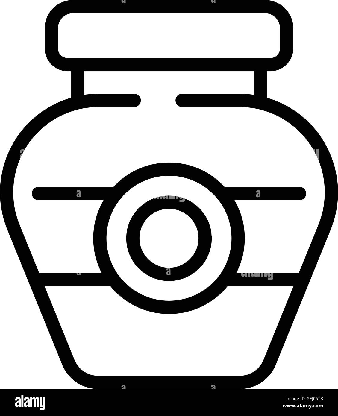 Jar caramel icon. Outline jar caramel vector icon for web design ...