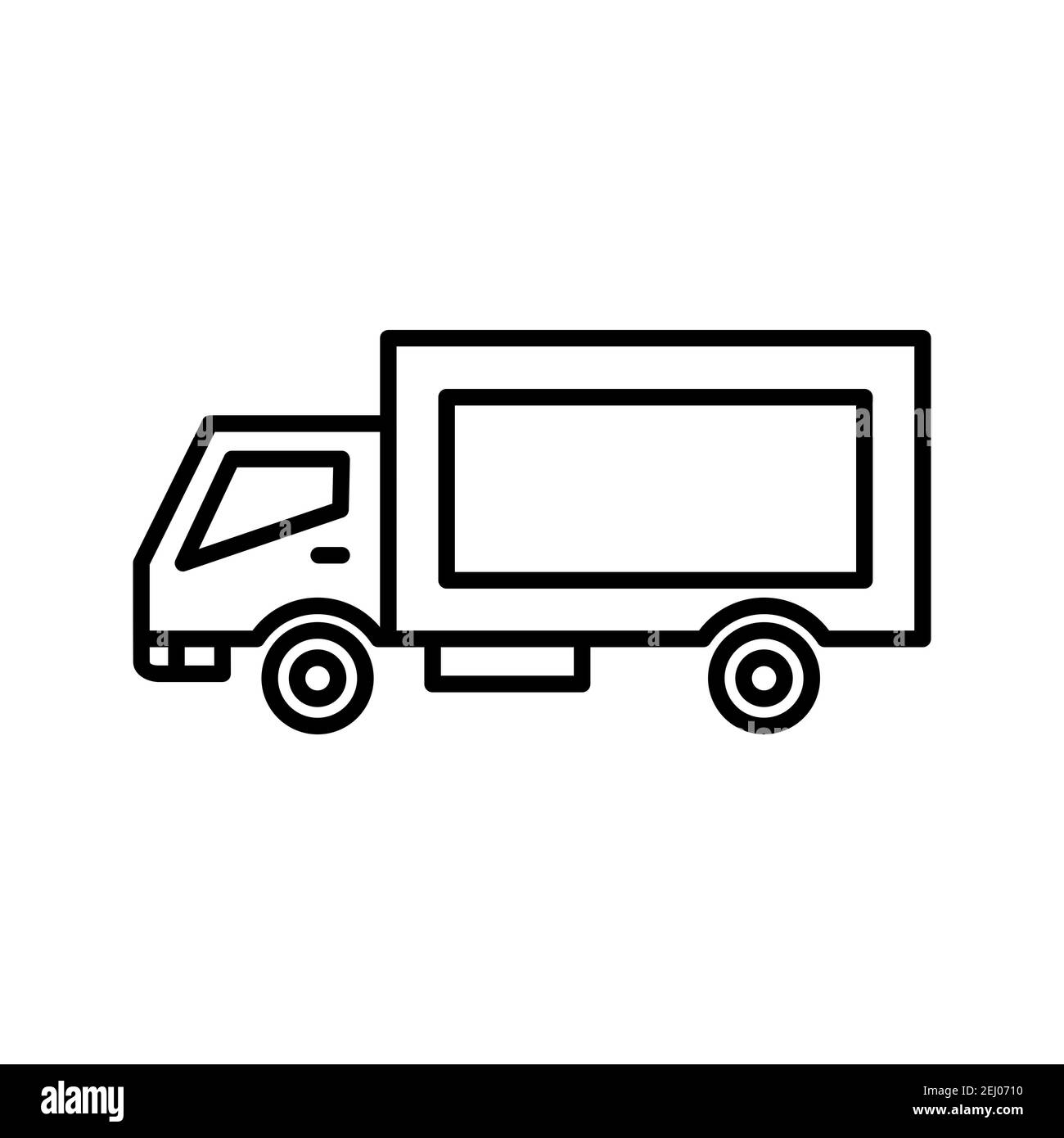 Logistics line icon concept Black and White Stock Photos & Images - Alamy