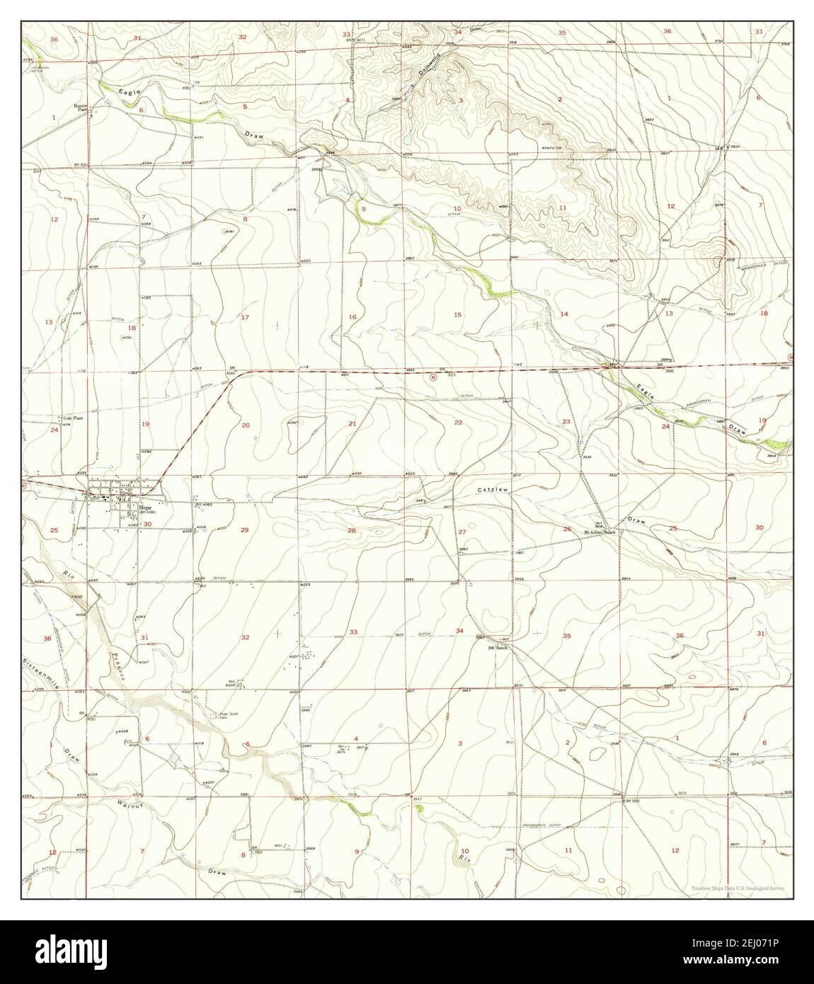 Map of hope new mexico hi-res stock photography and images - Alamy