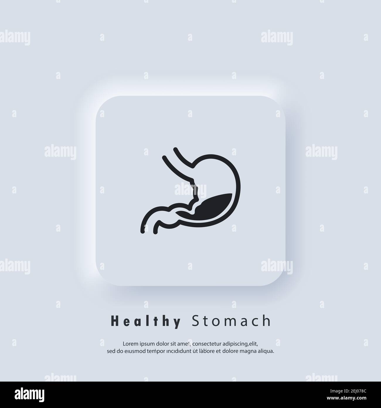 Healthy stomach icon. Stomach logo. Gastrointestinal icon. Vector. UI ...