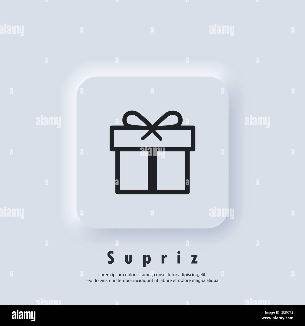 Surprise box icon. Amazing gift. Gift box logo. Special holiday ...