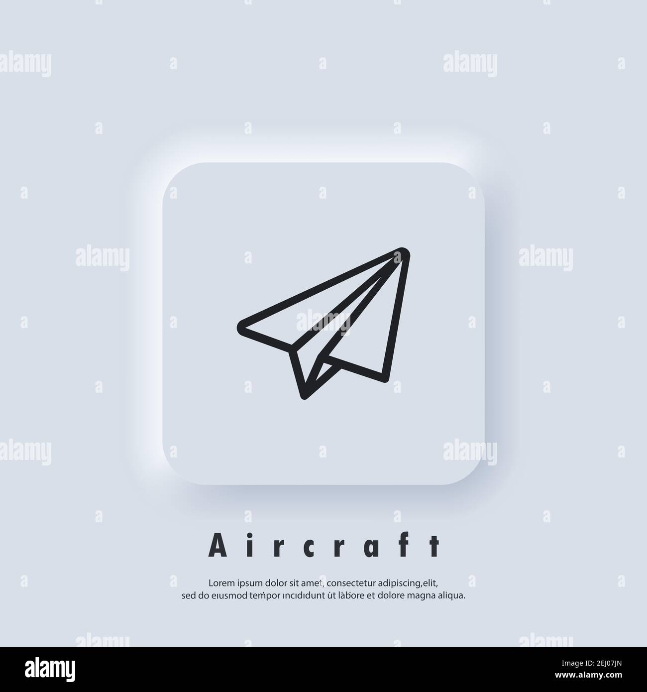 Paper airplane icon. Aircraft logo. Message icon. Vector EPS 10. UI ...