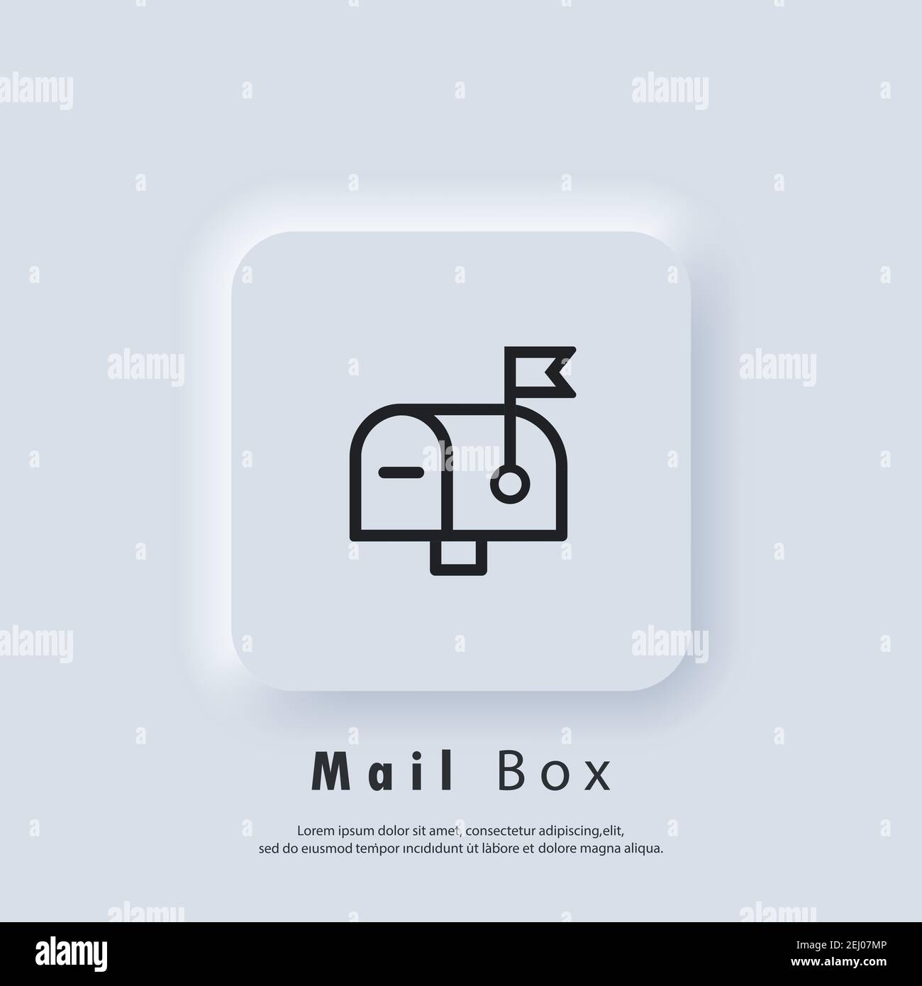 Mail Box icon. Newsletter logo. Envelope. Email and messaging icons ...