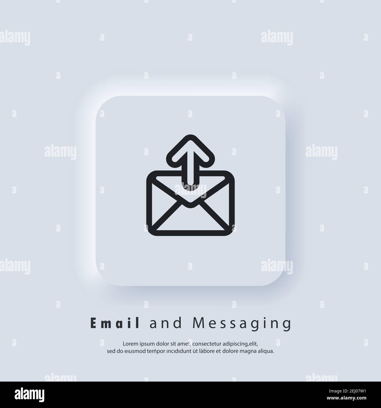 Email and messaging icon. Envelope with arrow up. Email Icon ...