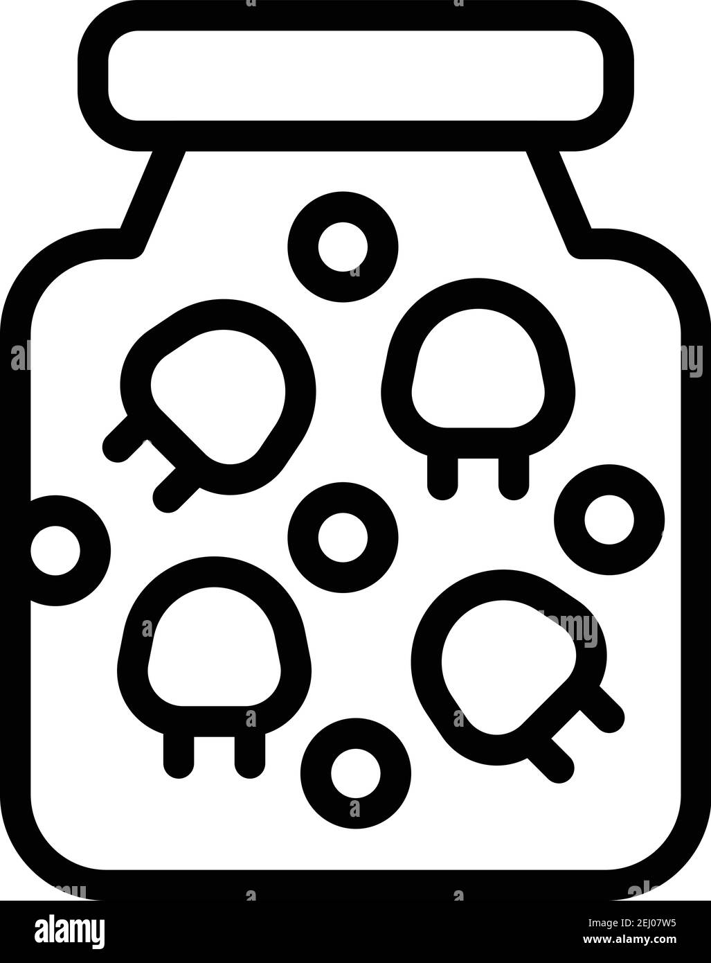 Homemade pickle jar icon. Outline homemade pickle jar vector icon for ...