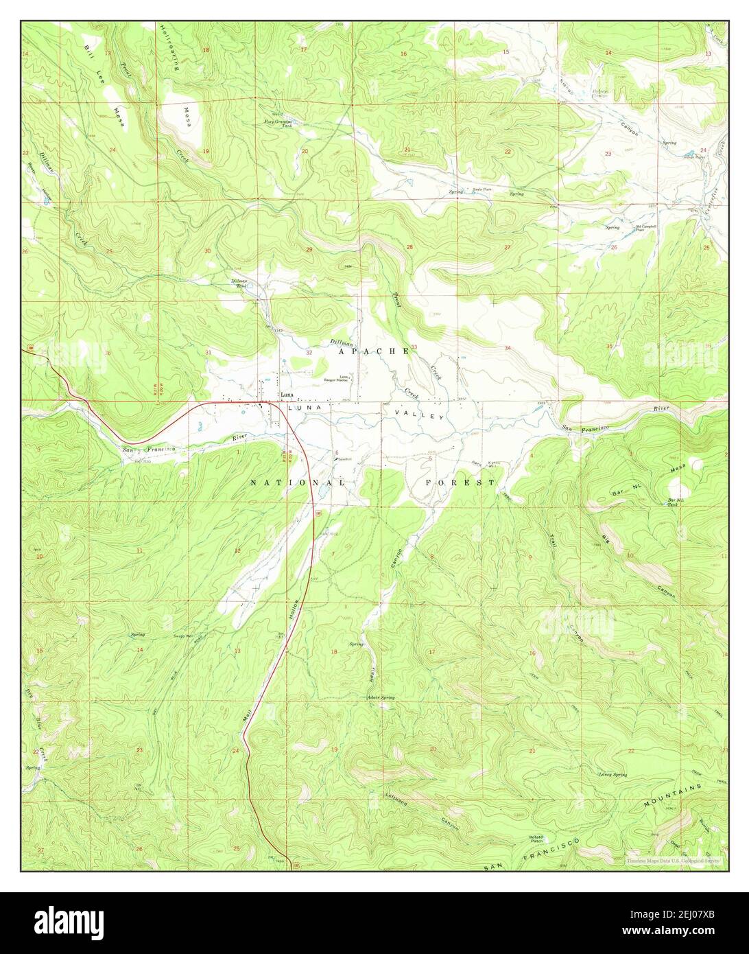 Luna, New Mexico, map 1965, 1:24000, United States of America by ...