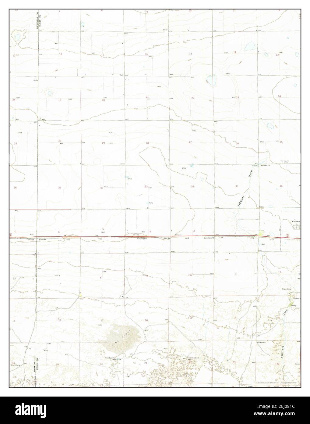 Melrose new mexico map Cut Out Stock Images & Pictures - Alamy