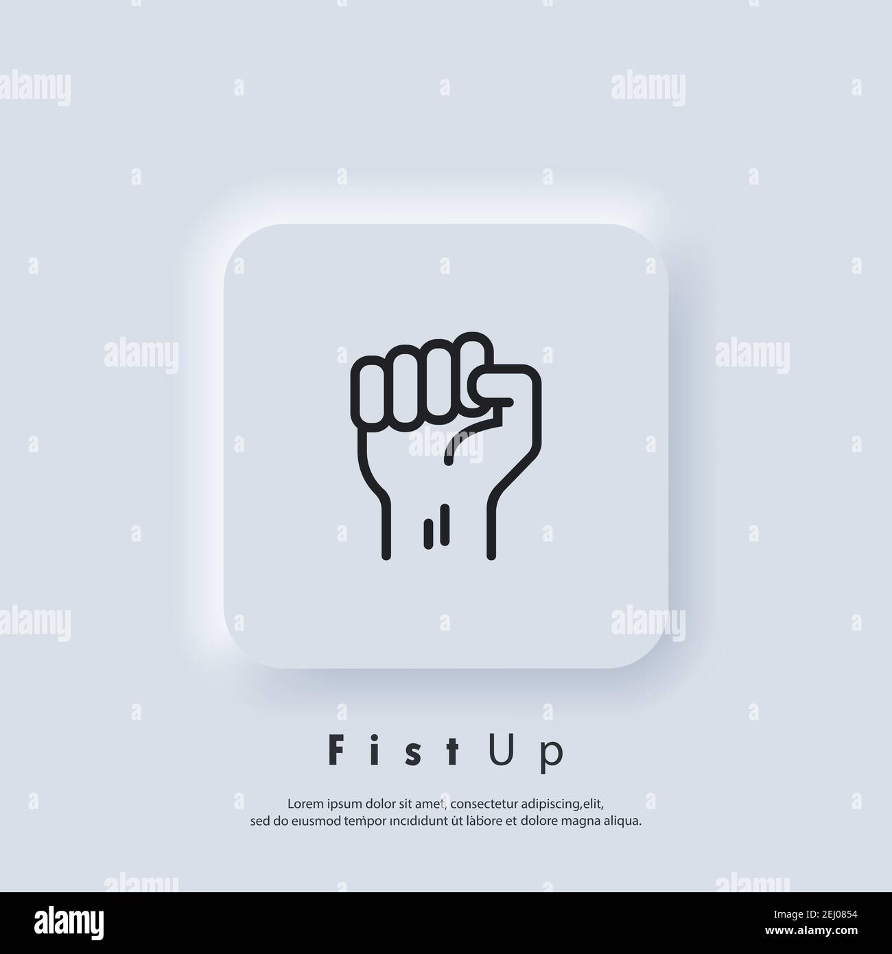 Fist up. Success, strenght concept. Fist of a man's hand. Protest ...