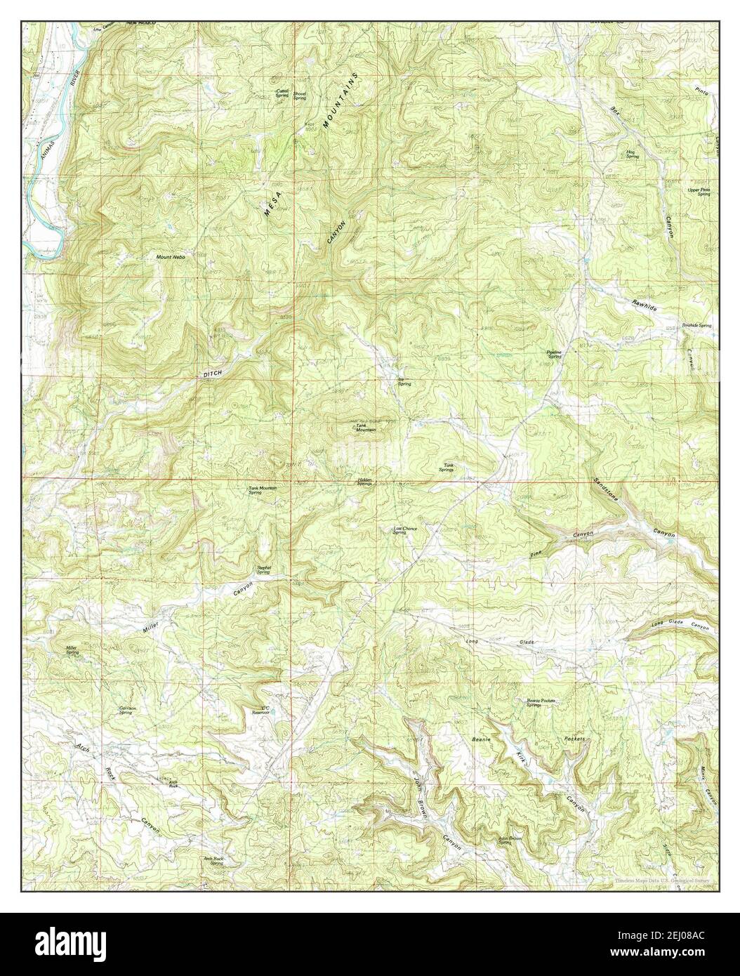Mount Nebo, New Mexico, map 1985, 1:24000, United States of America by ...