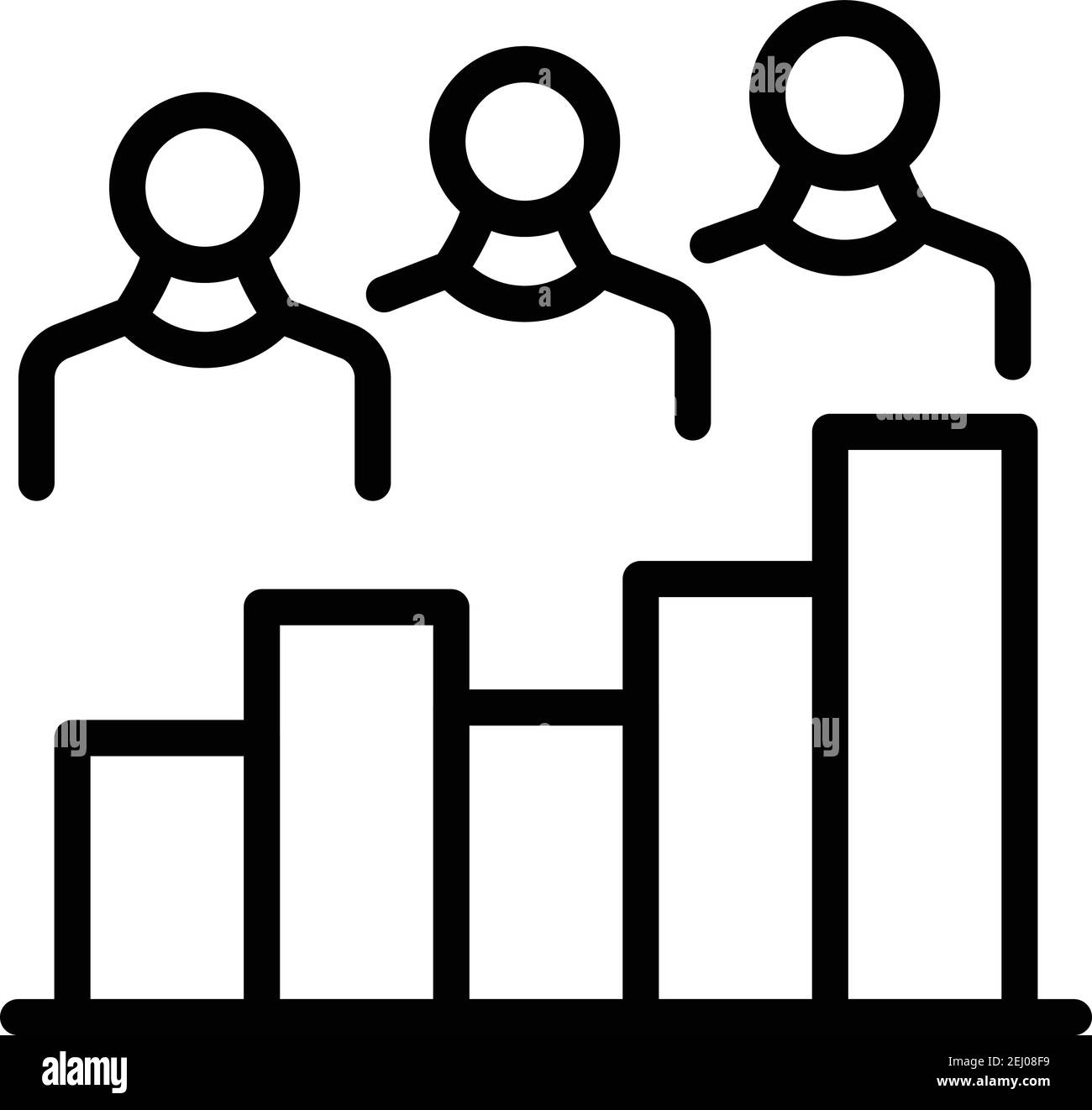 Market evolution icon. Outline market evolution vector icon for web ...