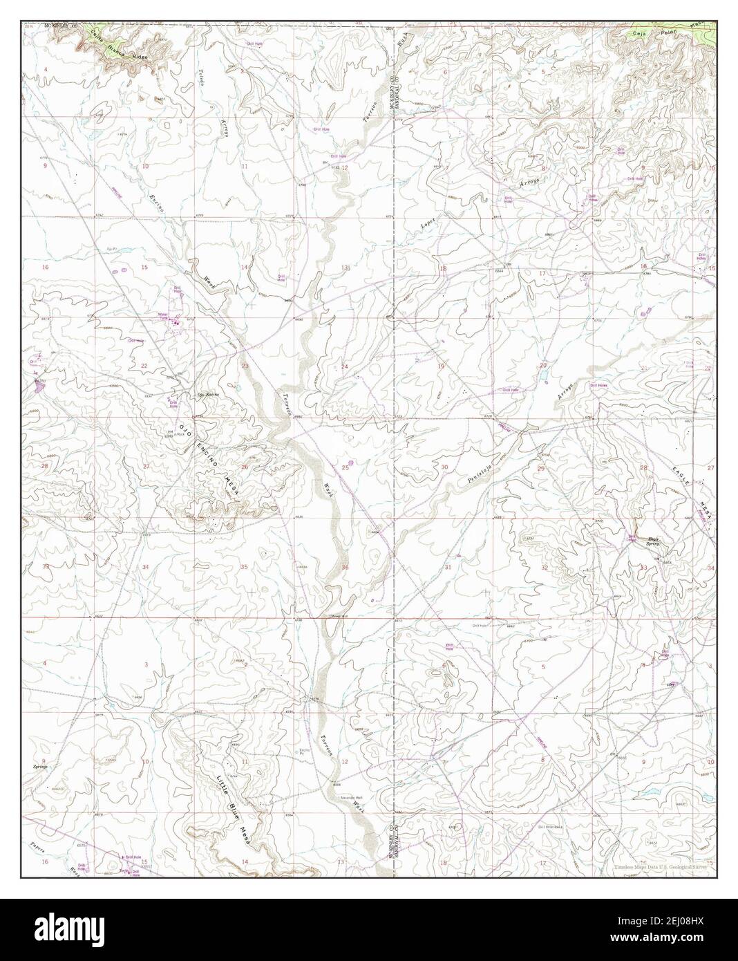 Map of encino new mexico Cut Out Stock Images & Pictures - Alamy