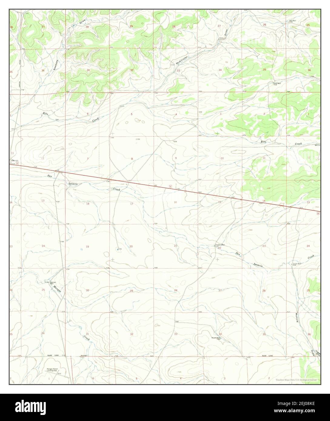 Omega, New Mexico, map 1967, 1:24000, United States of America by ...