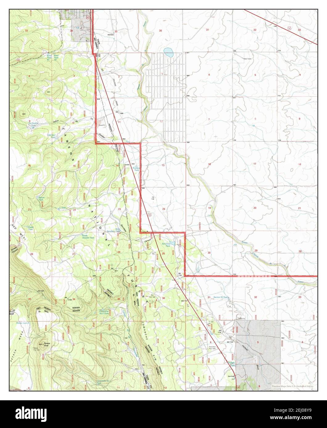 Petaca Peak, New Mexico, map 1995, 1:24000, United States of America by ...