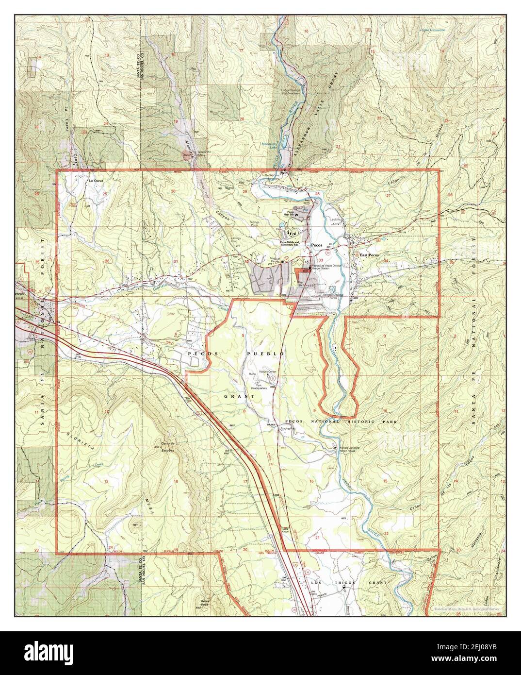 Map of pecos hi-res stock photography and images - Alamy
