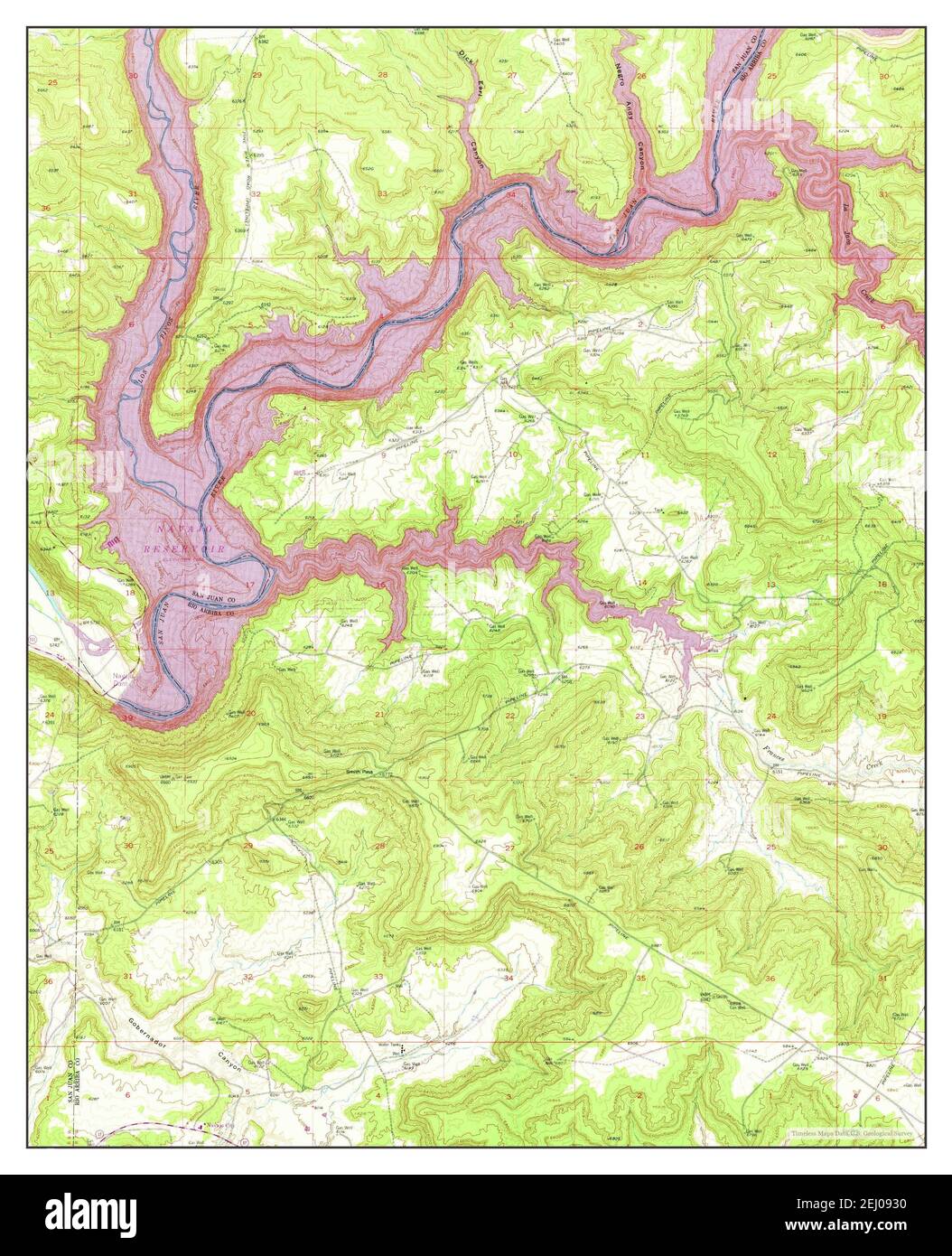 Pine River, New Mexico, map 1954, 1:24000, United States of America by ...