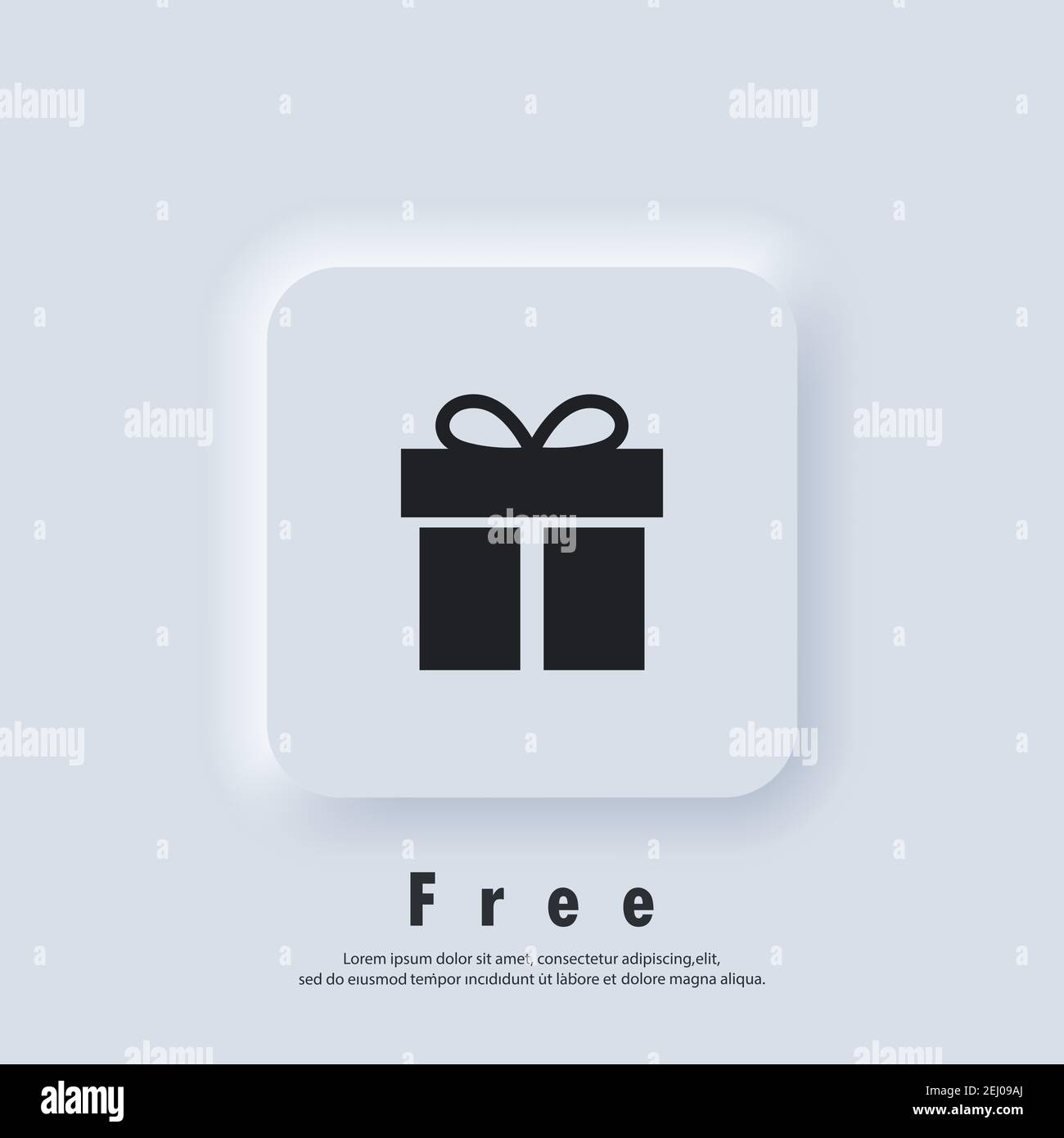Free Gift logo. Surprise box icon. Amazing gift. Gift box logo. Special ...