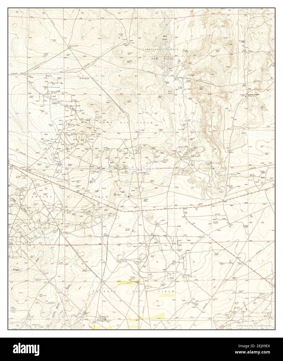 Red Hill, New Mexico, map 1955, 1:24000, United States of America by ...