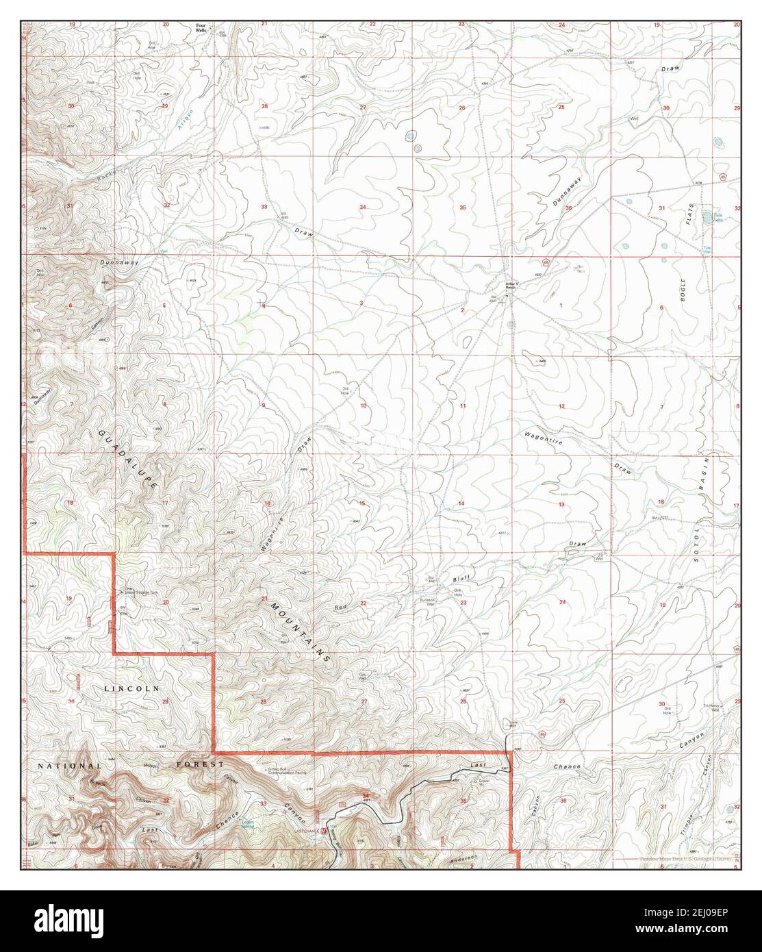 Map of red bluff hi-res stock photography and images - Alamy