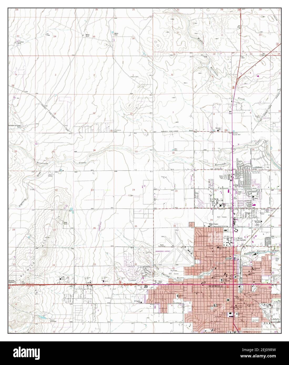Roswell North, New Mexico, map 1962, 1:24000, United States of America ...