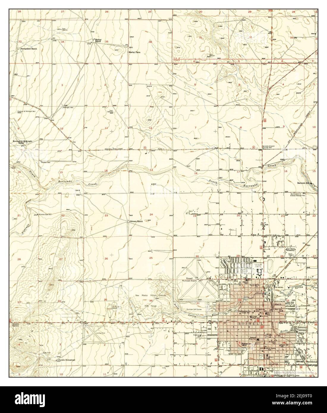 Map Of Roswell New Mexico High Resolution Stock Photography and Images ...