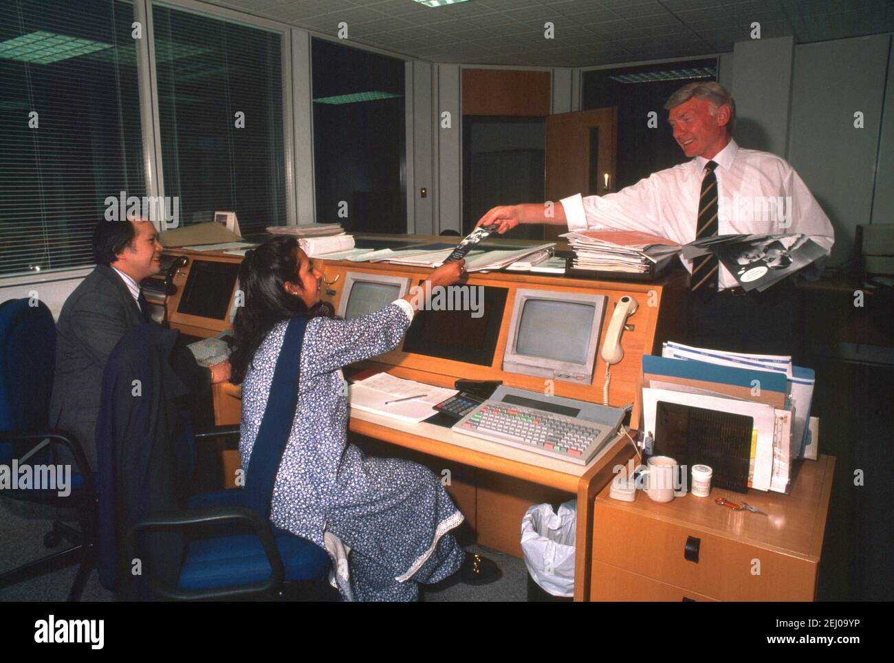 People Working In Bank