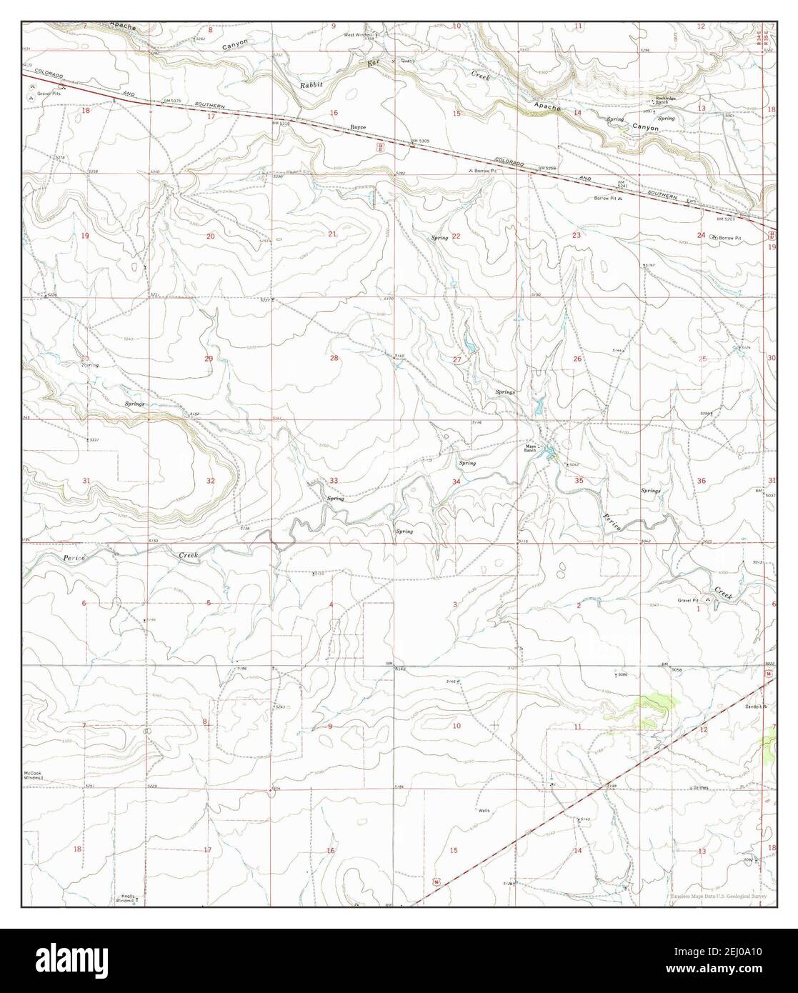 Royce, New Mexico, map 1966, 1:24000, United States of America by ...