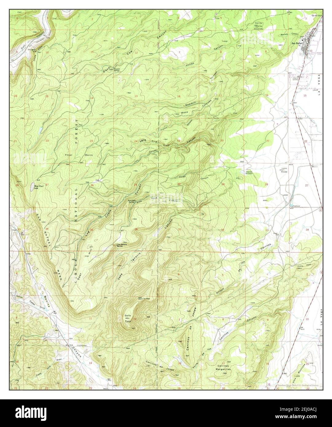 San Rafael, New Mexico, map 1957, 1:24000, United States of America by ...