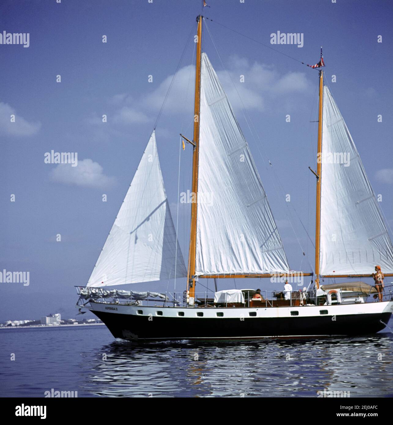Sailing Boat Asperida Stock Photo - Alamy