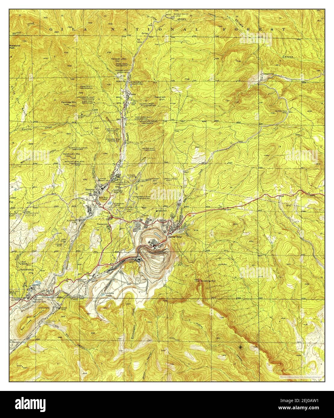 Santa Rita, New Mexico, map 1948, 1:24000, United States of America by ...