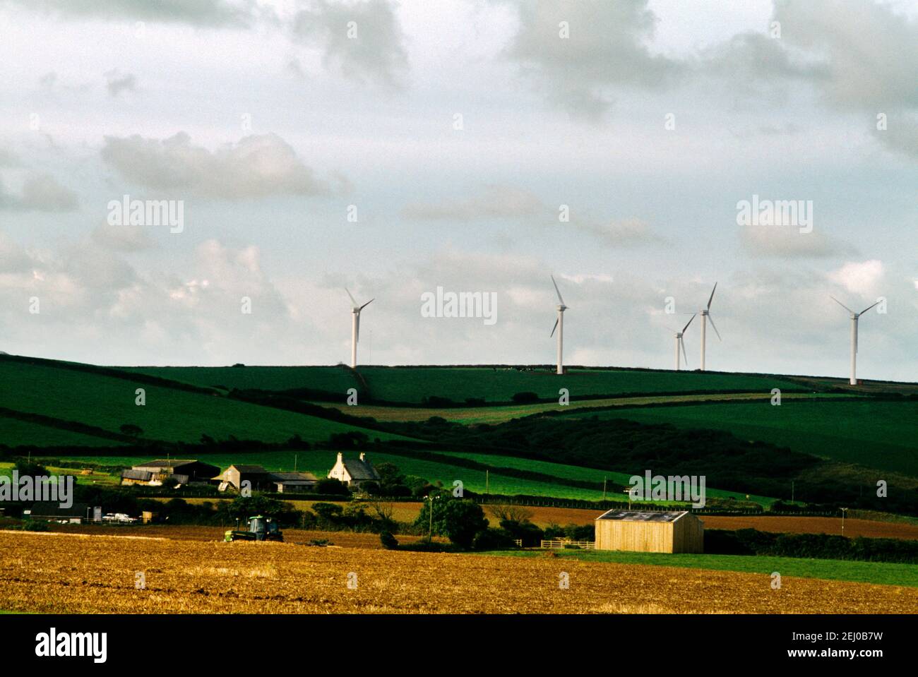 Windfarm in Redruth Cornwall England Stock Photo - Alamy