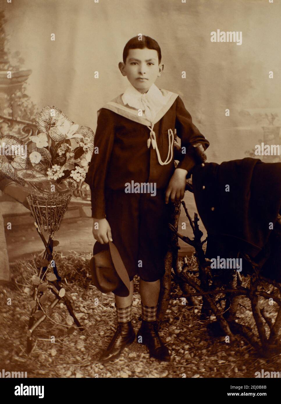 Old Sepia Photograph of Victorian Boy Stock Photo - Alamy