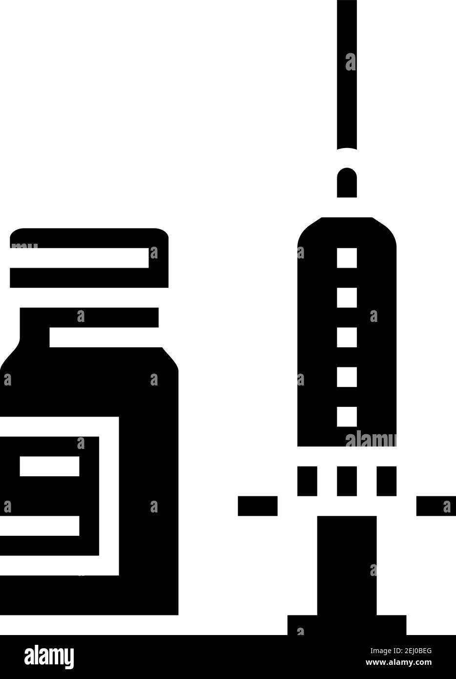 syringe anesthesia and ampoule glyph icon vector illustration Stock ...