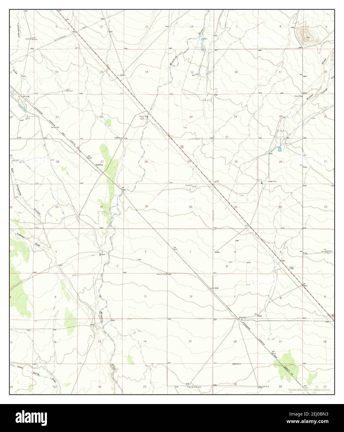 Spalding, New Mexico, map 1964, 1:24000, United States of America by ...
