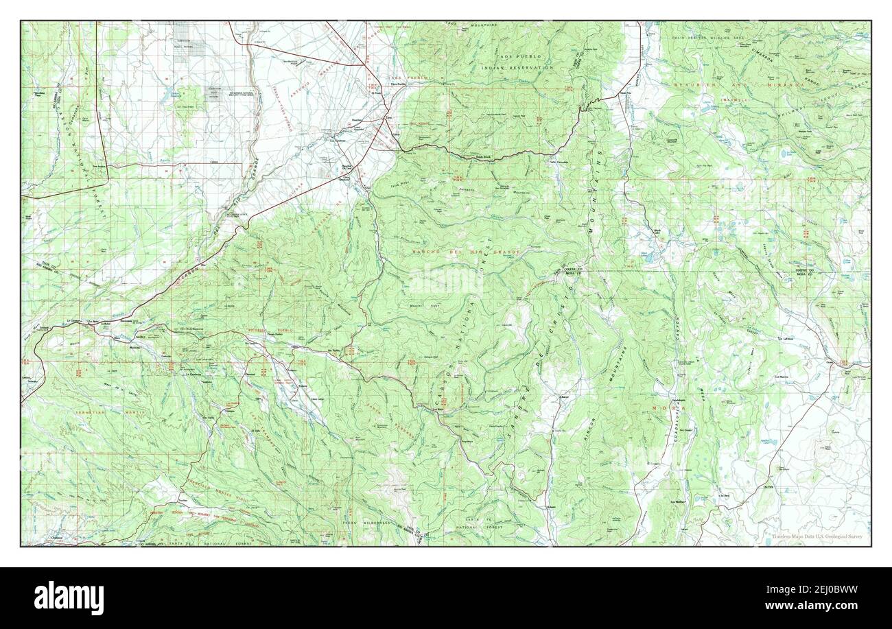 Map of taos new mexico hi-res stock photography and images - Alamy