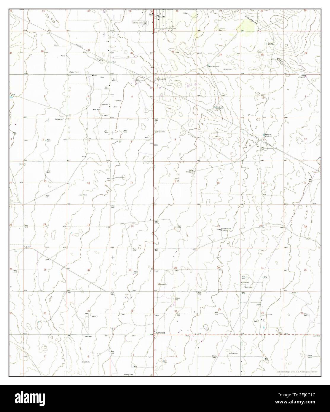 Tatum South, New Mexico, map 1970, 1:24000, United States of America by ...