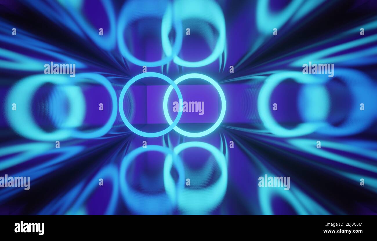 abstract wedding neon background two rings marriage union modern simple ...
