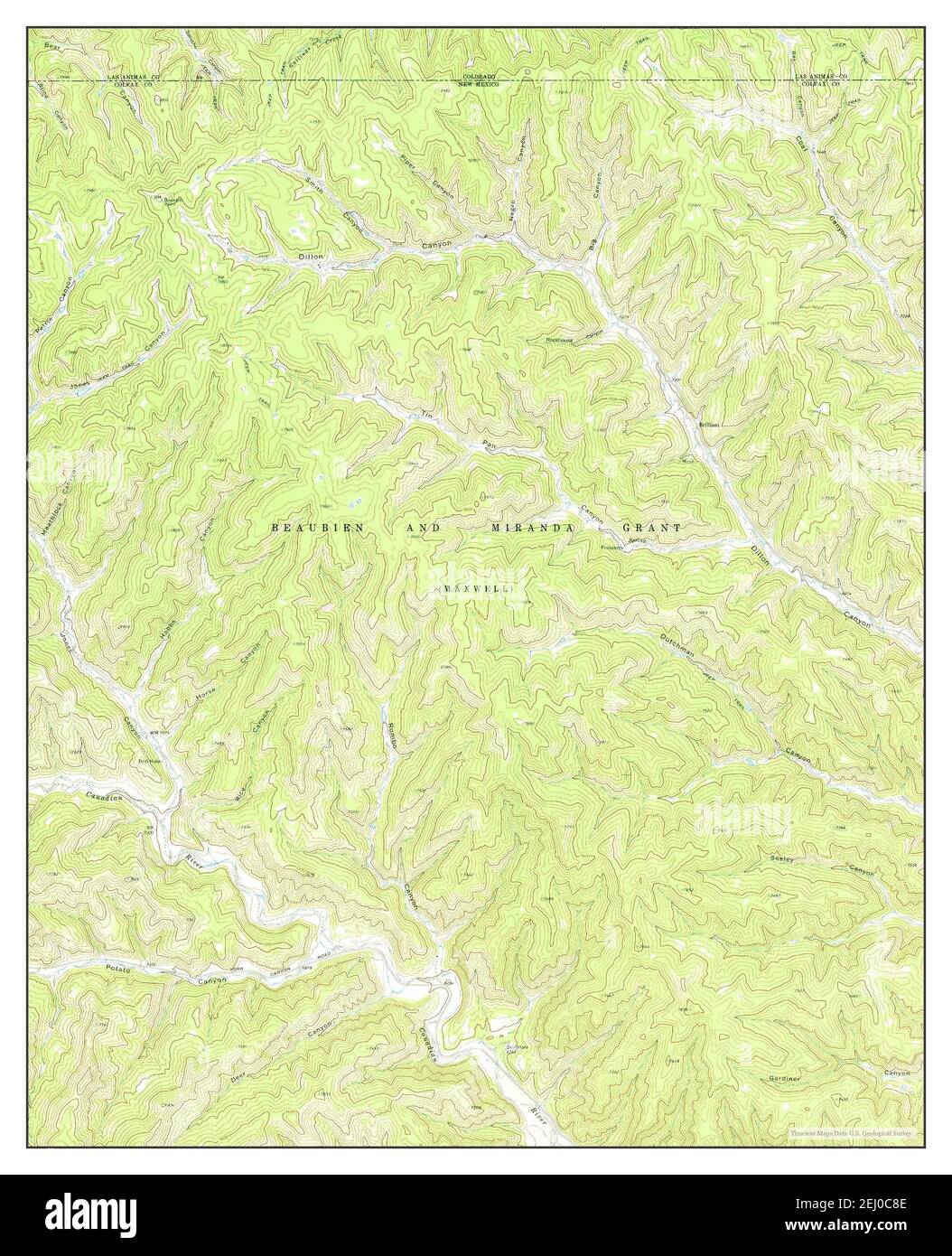 Tin Pan Canyon, New Mexico, map 1971, 1:24000, United States of America ...