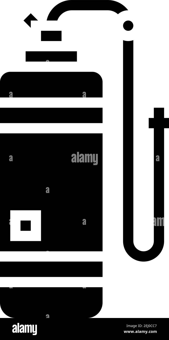 anesthesia gas cylinder glyph icon vector illustration Stock Vector ...