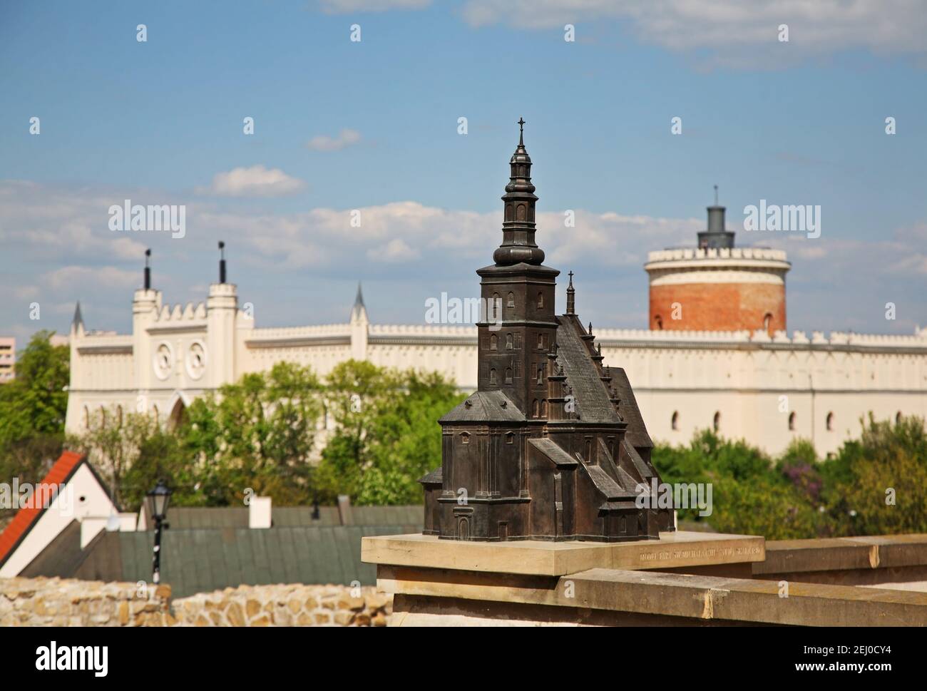 Layout of Parish church at Parish church square in Lublin. Poland Stock ...