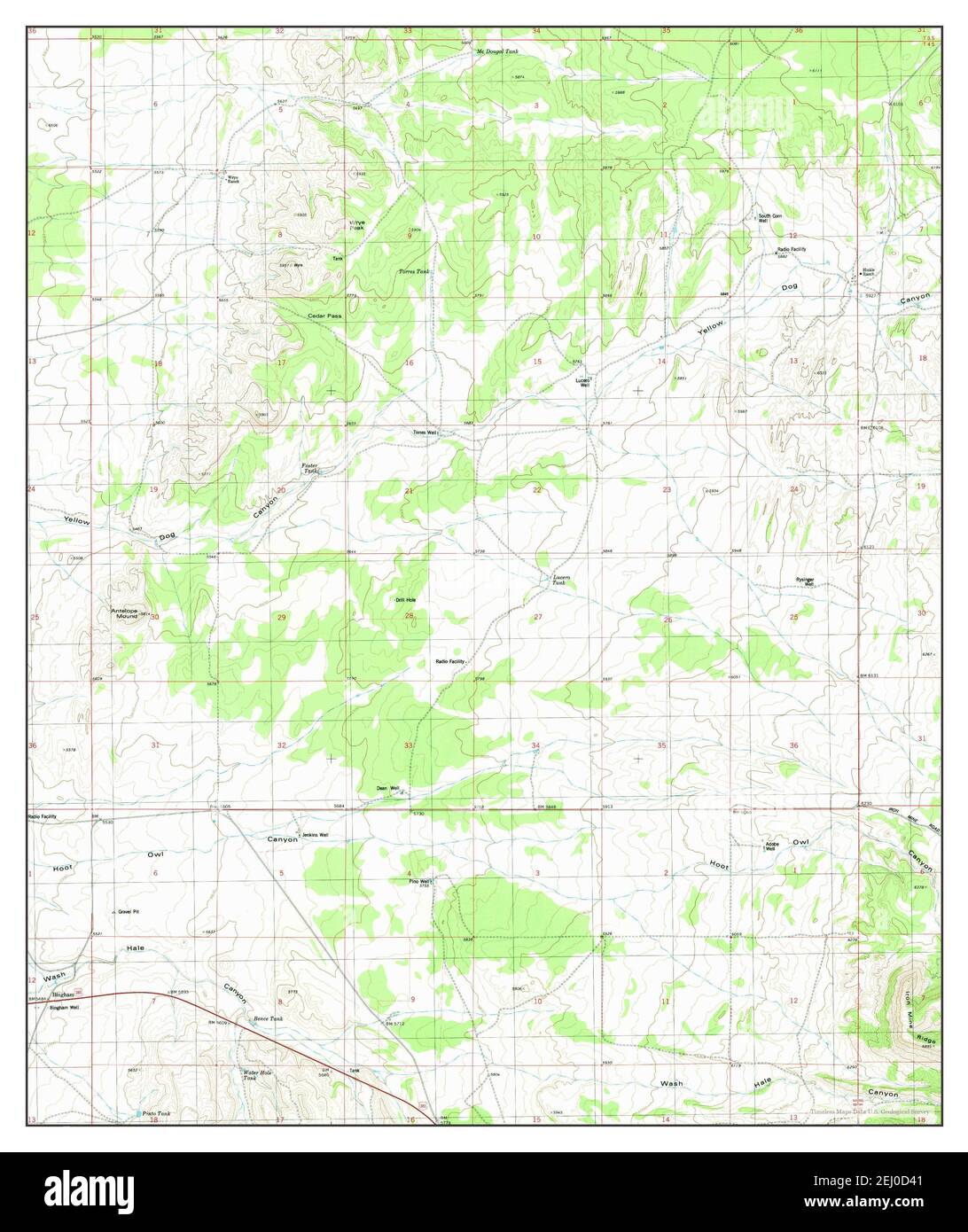 Wrye Peak, New Mexico, map 1982, 1:24000, United States of America by ...