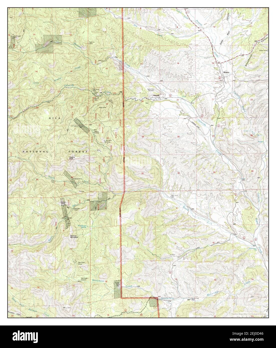 Winston, New Mexico, map 1999, 1:24000, United States of America by ...