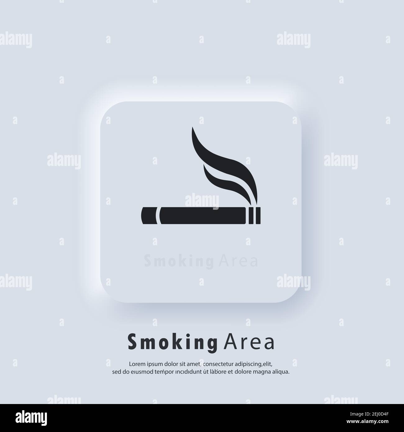 Cigarette icon. Smoking area symbol. Cigarette smokers zone, smoking ...