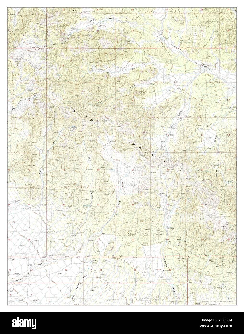 Blue Mass Canyon, Nevada, map 1986, 1:24000, United States of America ...