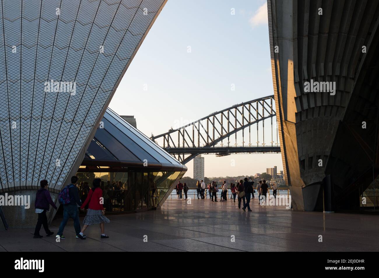 The Sydney Harbour Bridge and Sydney Opera House, Bennelong Point ...