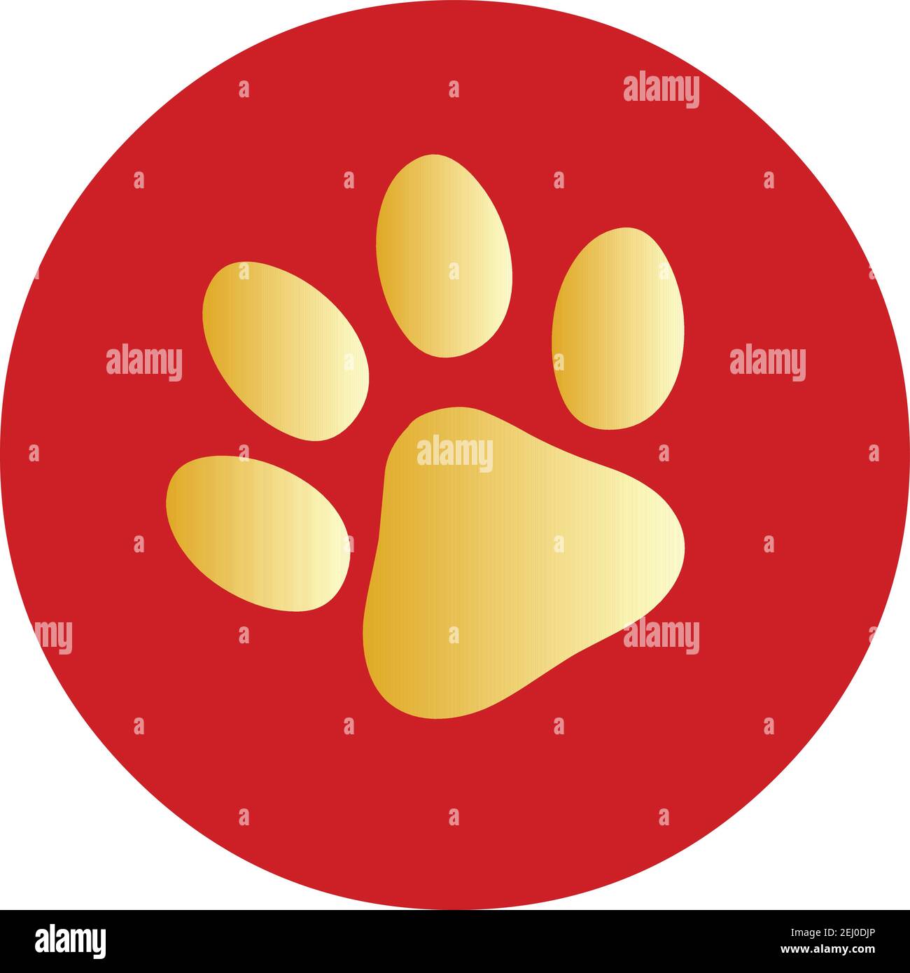 Paw print icon isolated on white background Stock Vector Image & Art ...