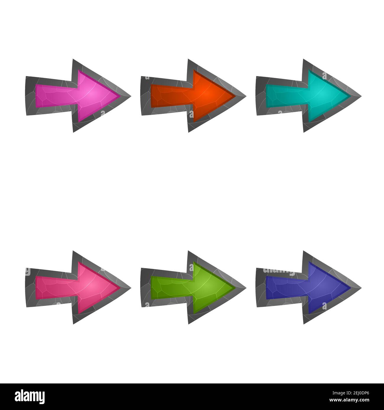 Gaming elements isolated on white background. Design for computer game ...