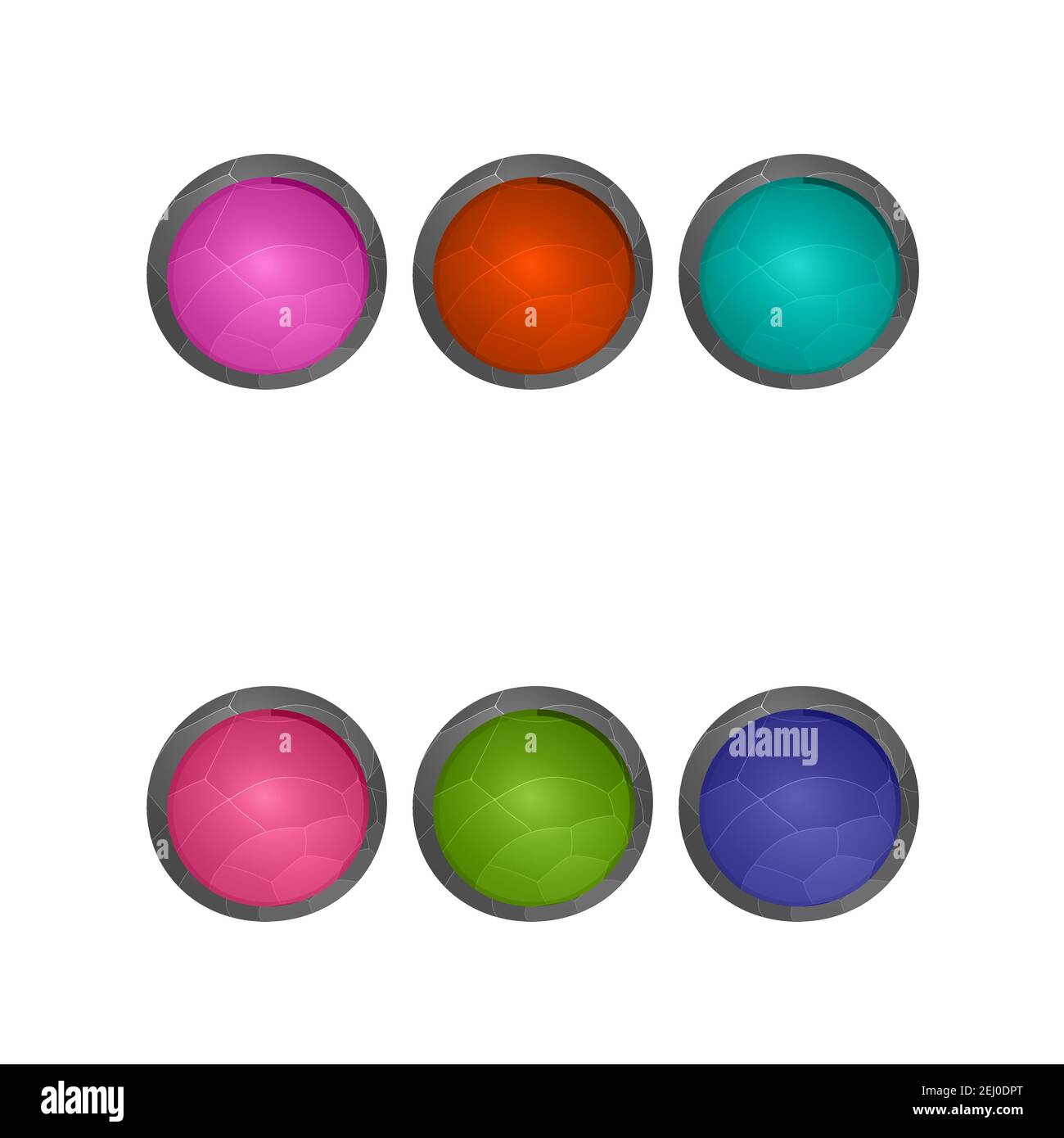 Gaming elements isolated on white background. Design for computer game ...