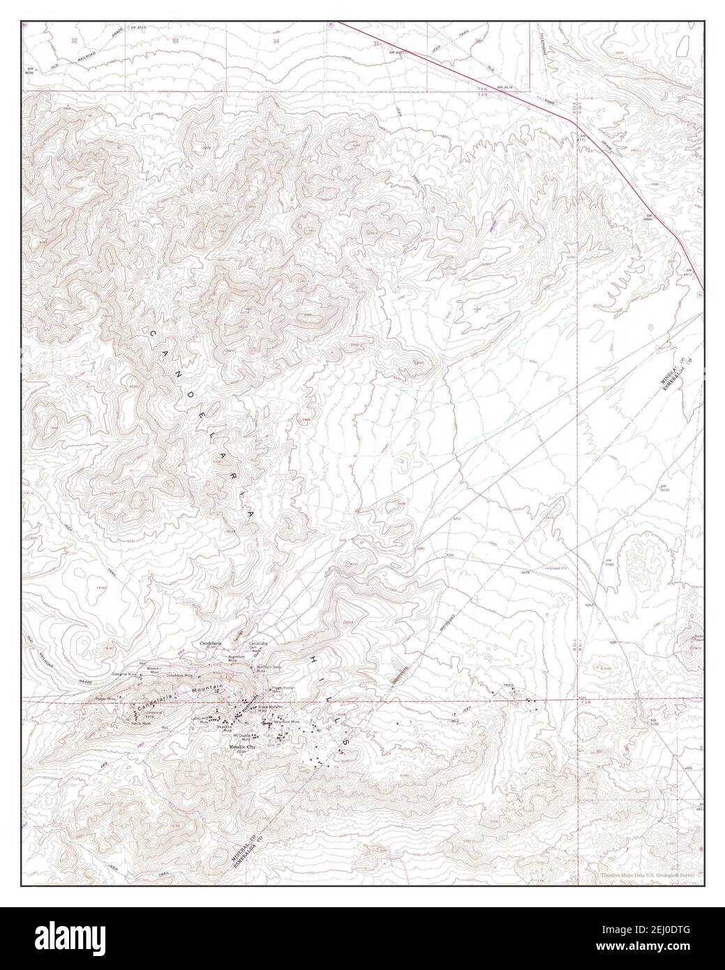 Candelaria, Nevada, map 1967, 1:24000, United States of America by ...